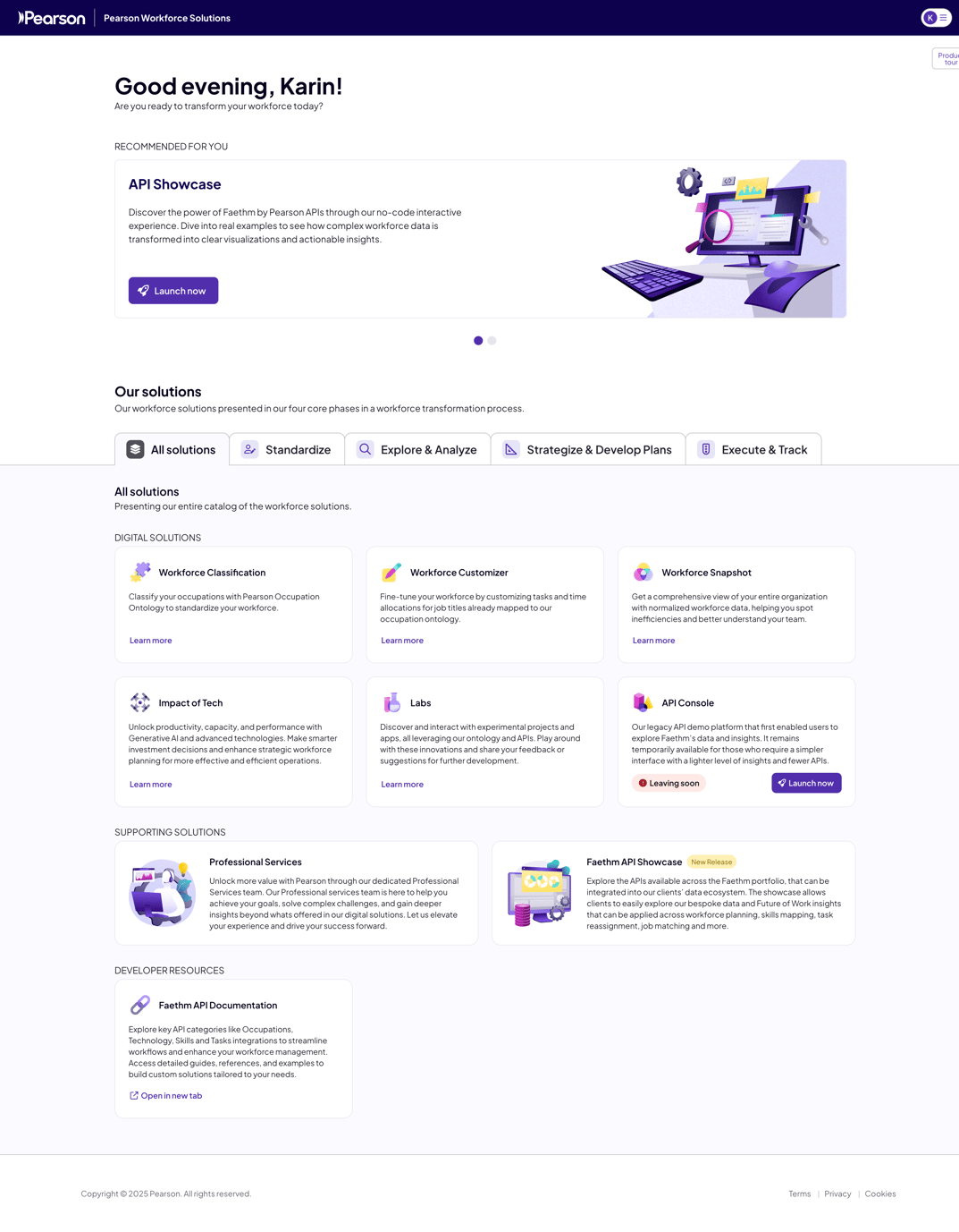 Welcome to Pearson Workforce Solutions